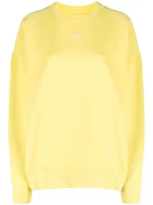 AUTRY Logo-print Cotton Jumper - Yellow
