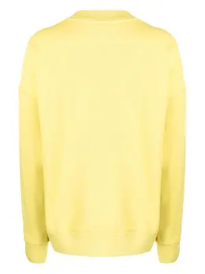 AUTRY Logo-print Cotton Jumper - Yellow
