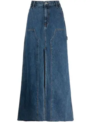 SLVRLAKE High-waist Denim Maxi Skirt