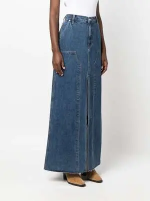 SLVRLAKE High-waist Denim Maxi Skirt