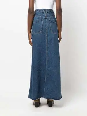 SLVRLAKE High-waist Denim Maxi Skirt