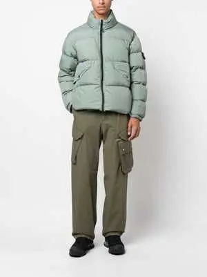 Stone Island Crinkle Reps Puffer Jacket - Green