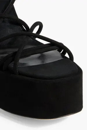 Paris Texas Malena 130 Suede Platform Sandals - Black