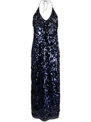 Oseree Sequinned Halterneck Dress