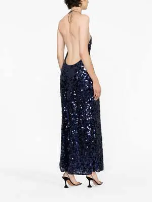 Oseree Sequinned Halterneck Dress