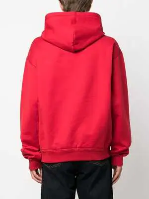 Dolce & Gabbana Logo-plaque Cotton Hoodie - Red