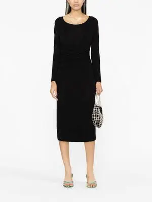 Alberta Ferretti Draped Midi Dress
