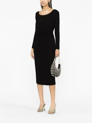 Alberta Ferretti Draped Midi Dress
