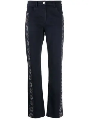 Etro Floral-stripes Straight-leg Jeans