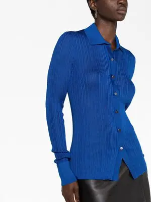 TOM FORD Ribbed Polo Collar Cardigan