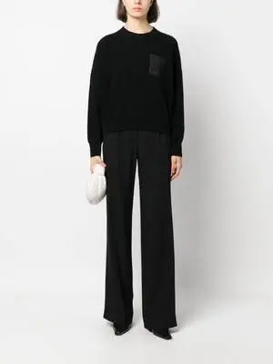 Alberta Ferretti Tailored-cut Wide-leg Trousers - Black