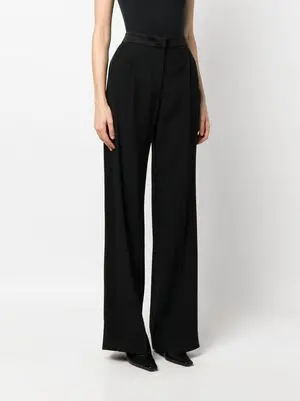 Alberta Ferretti Tailored-cut Wide-leg Trousers - Black