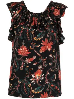 Ulla Johnson Tulip Floral-print Blouse