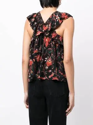 Ulla Johnson Tulip Floral-print Blouse