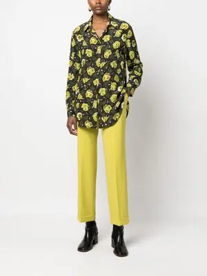 P.a.r.o.s.h Floral Print Silk Shirt