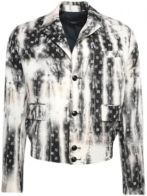 Amiri Monogram-print Wool-blend Jacket - Black