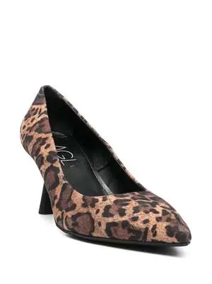 Agl Isolde 80mm Leopard-print Pumps