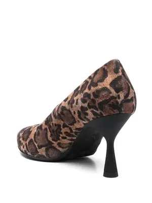 Agl Isolde 80mm Leopard-print Pumps