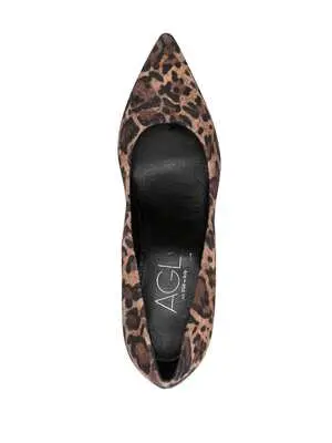 Agl Isolde 80mm Leopard-print Pumps
