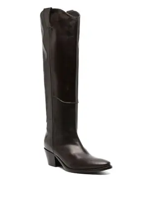 P.a.r.o.s.h 65mm Knee-high Leather Boots - Brown