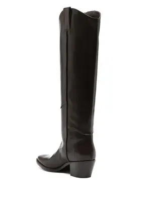 P.a.r.o.s.h 65mm Knee-high Leather Boots - Brown