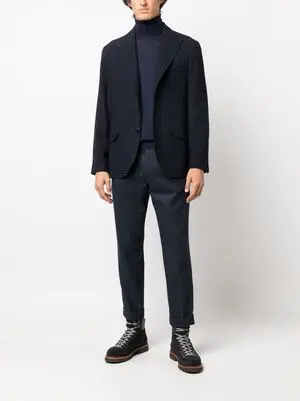 Brunello Cucinelli Houndstooth-pattern Wool-blend Blazer