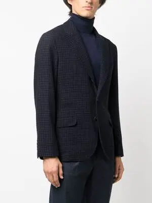 Brunello Cucinelli Houndstooth-pattern Wool-blend Blazer