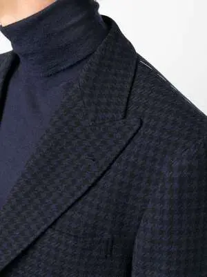 Brunello Cucinelli Houndstooth-pattern Wool-blend Blazer