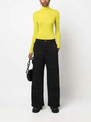 P.a.r.o.s.h Low-rise Wide-leg Jeans - Black