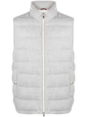 Brunello Cucinelli Zip-up Wool-blend Gilet