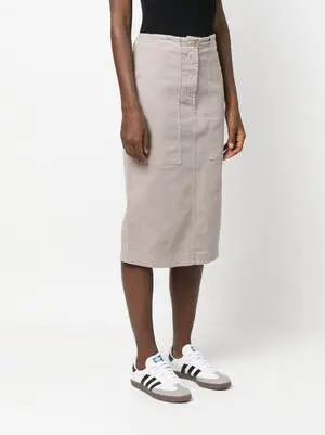 NUDE High-waisted Midi Skirt