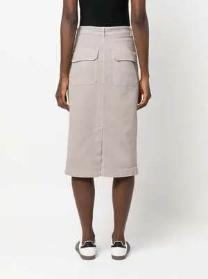 NUDE High-waisted Midi Skirt