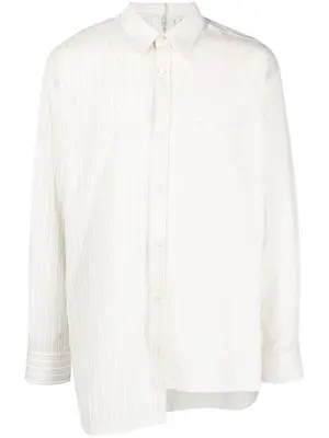 LANVIN Striped Asymmetric-hem Shirt