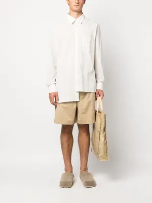 LANVIN Striped Asymmetric-hem Shirt