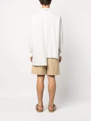LANVIN Striped Asymmetric-hem Shirt