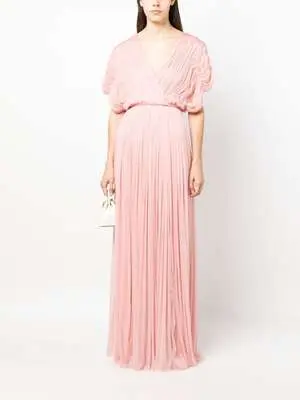 PNK Pleated Silk Floor-length Dress