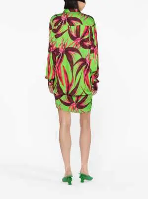 LOUISA BALLOU Floral-print Long-sleeve Shirt