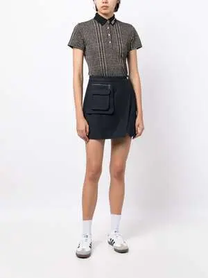 MASTER BUNNY EDITION Plaid Logo-patch Polo Shirt - Brown