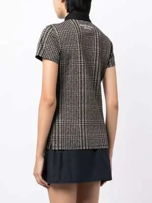 MASTER BUNNY EDITION Plaid Logo-patch Polo Shirt - Brown