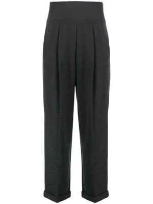 Brunello Cucinelli Pleated Cashmere-blend Trousers