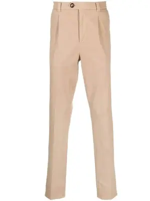 Brunello Cucinelli Tapered Twill Chino Trousers - Brown