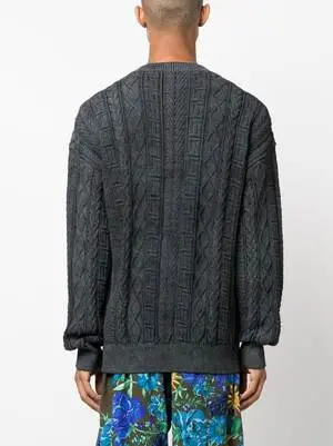 Versace Greca Cable-knit Jumper