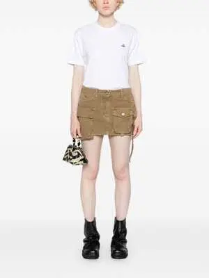 VIVIENNE WESTWOOD Logo-embroidered T-shirt - White