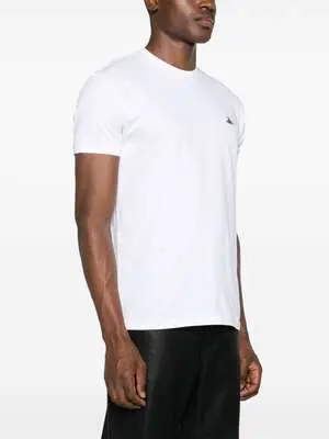 VIVIENNE WESTWOOD Logo-embroidered T-shirt - White