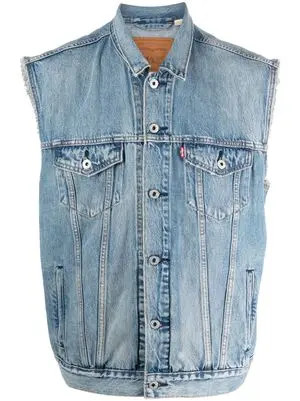 LEVI'S Relaxed Trucker Denim Vest - Blue