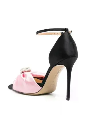 Mach & Mach Double Heart Satin Pumps