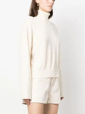 P.a.r.o.s.h Roll-neck Cashmere Sweater - White