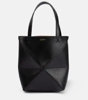 Loewe Puzzle Fold Mini Leather Tote Bag