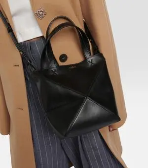 Loewe Puzzle Fold Mini Leather Tote Bag