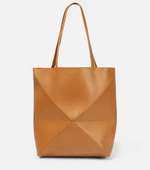 Loewe Puzzle Fold Medium Tote Bag - Brown